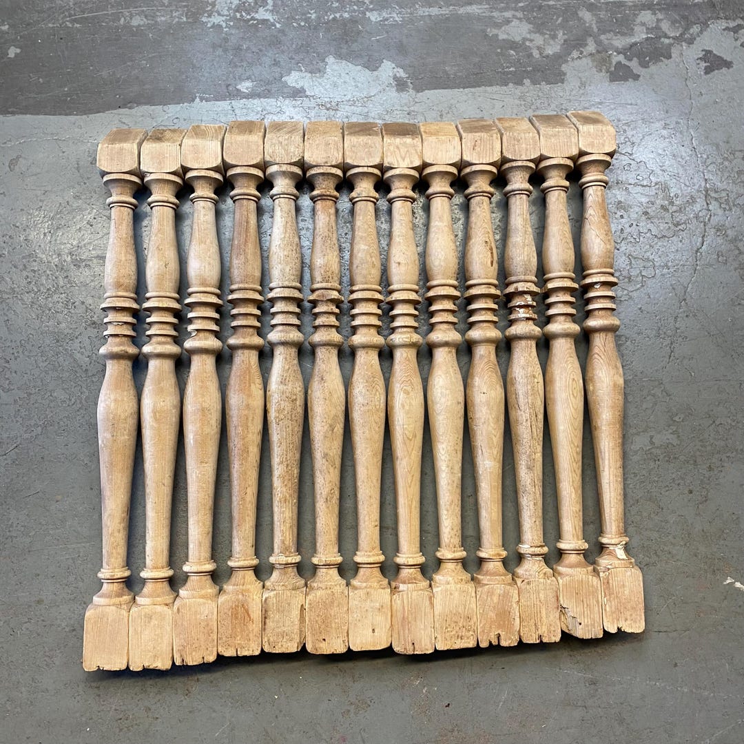 Set of 13 Wooden Spindles. - Etsy