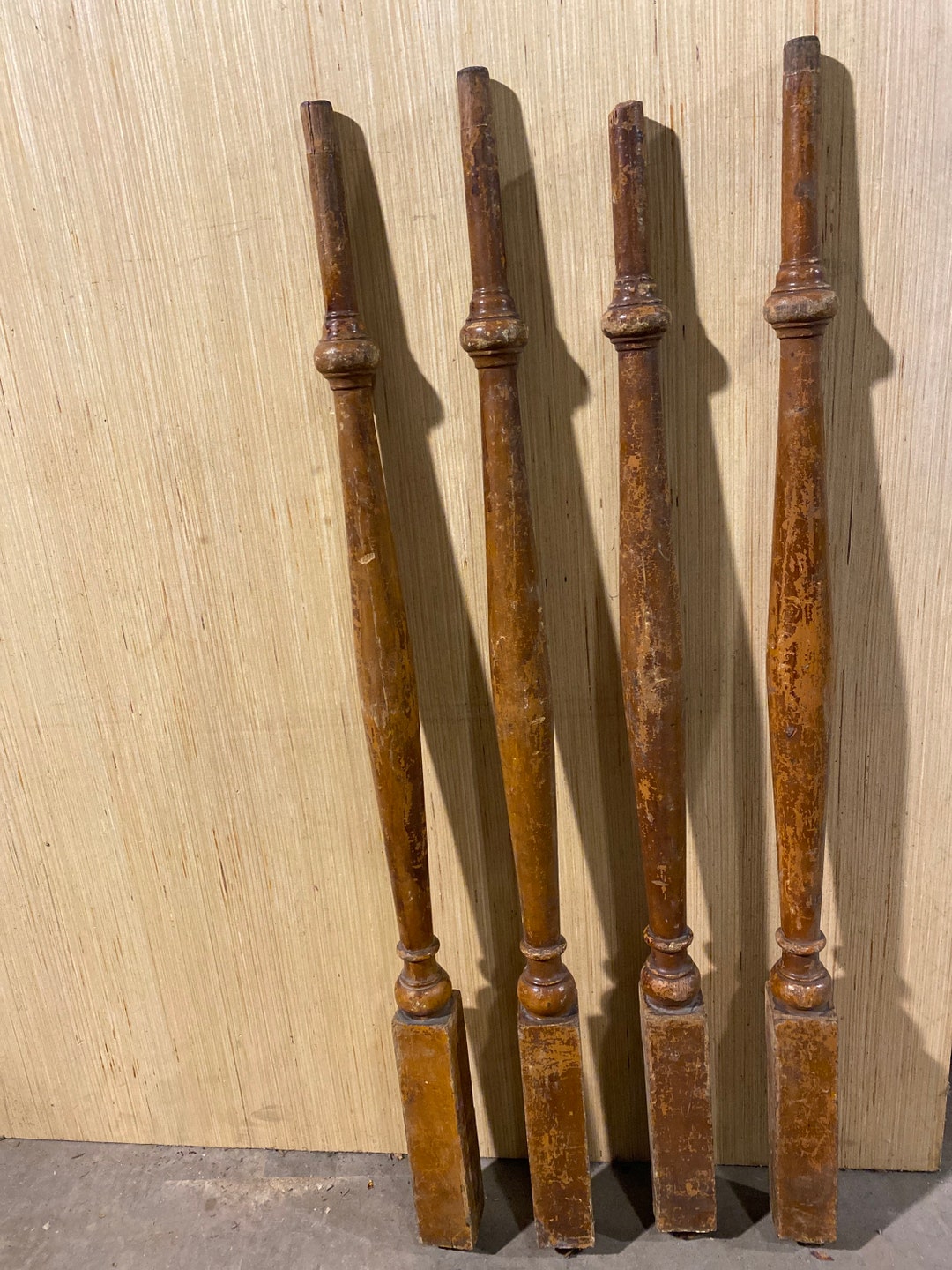 Set of 4 Antique Salvage Vintage Wooden Spindles - Etsy