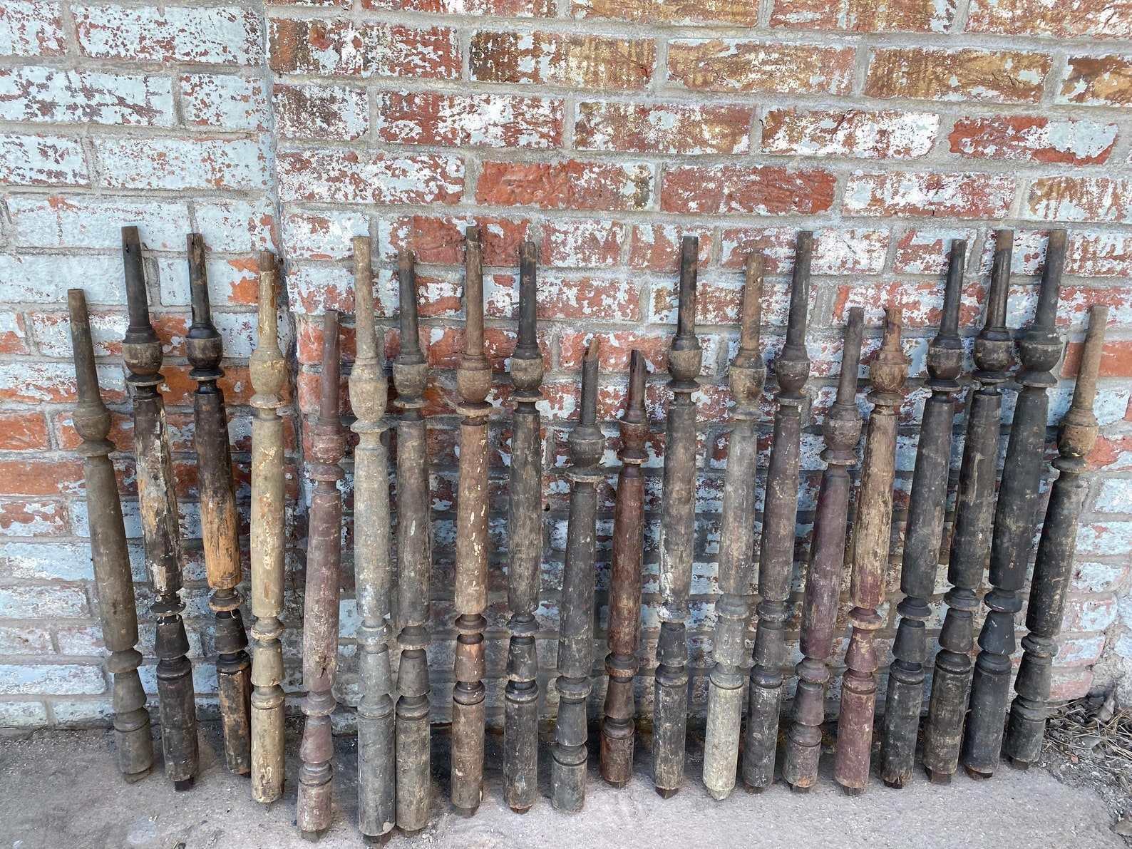 Set of 20 Antique Vintage Wooden Spindles - Etsy