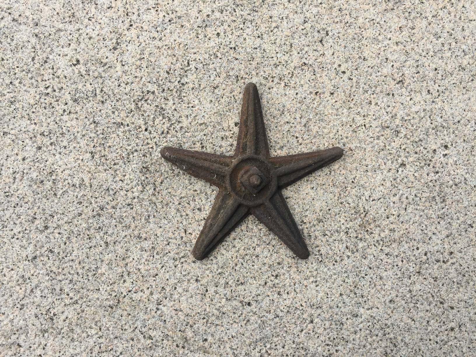 Rustic Antique Architectural Salvage Cast Iron Star Anchor Plate From ...