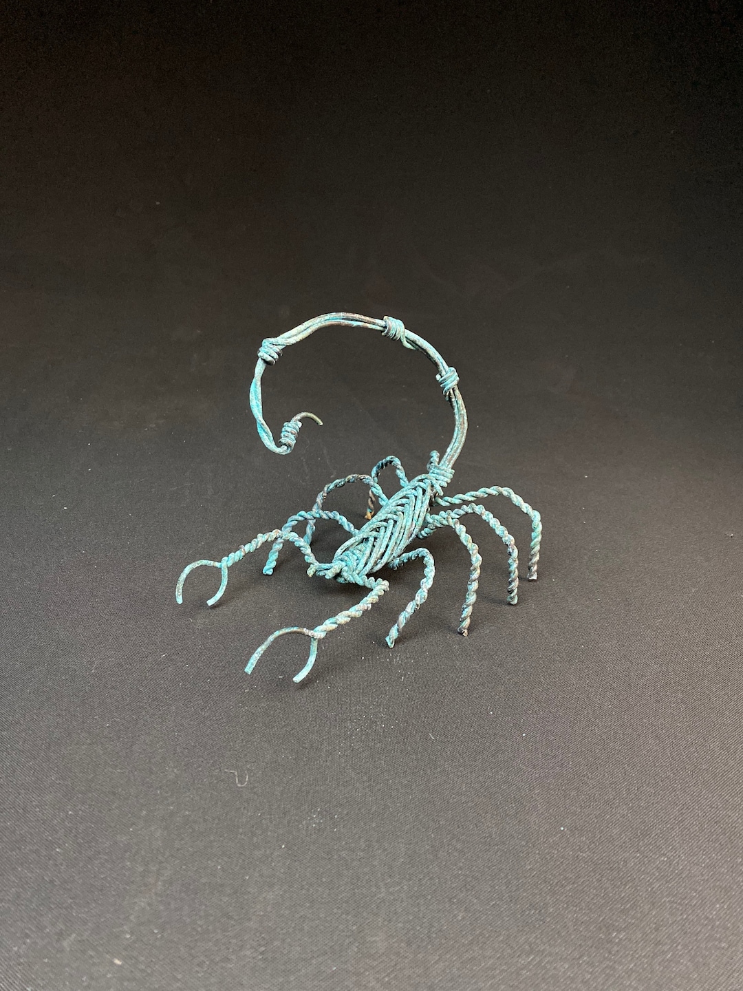 Hand Made Copper Wire Scorpion With Green/turquoise Patina. - Etsy