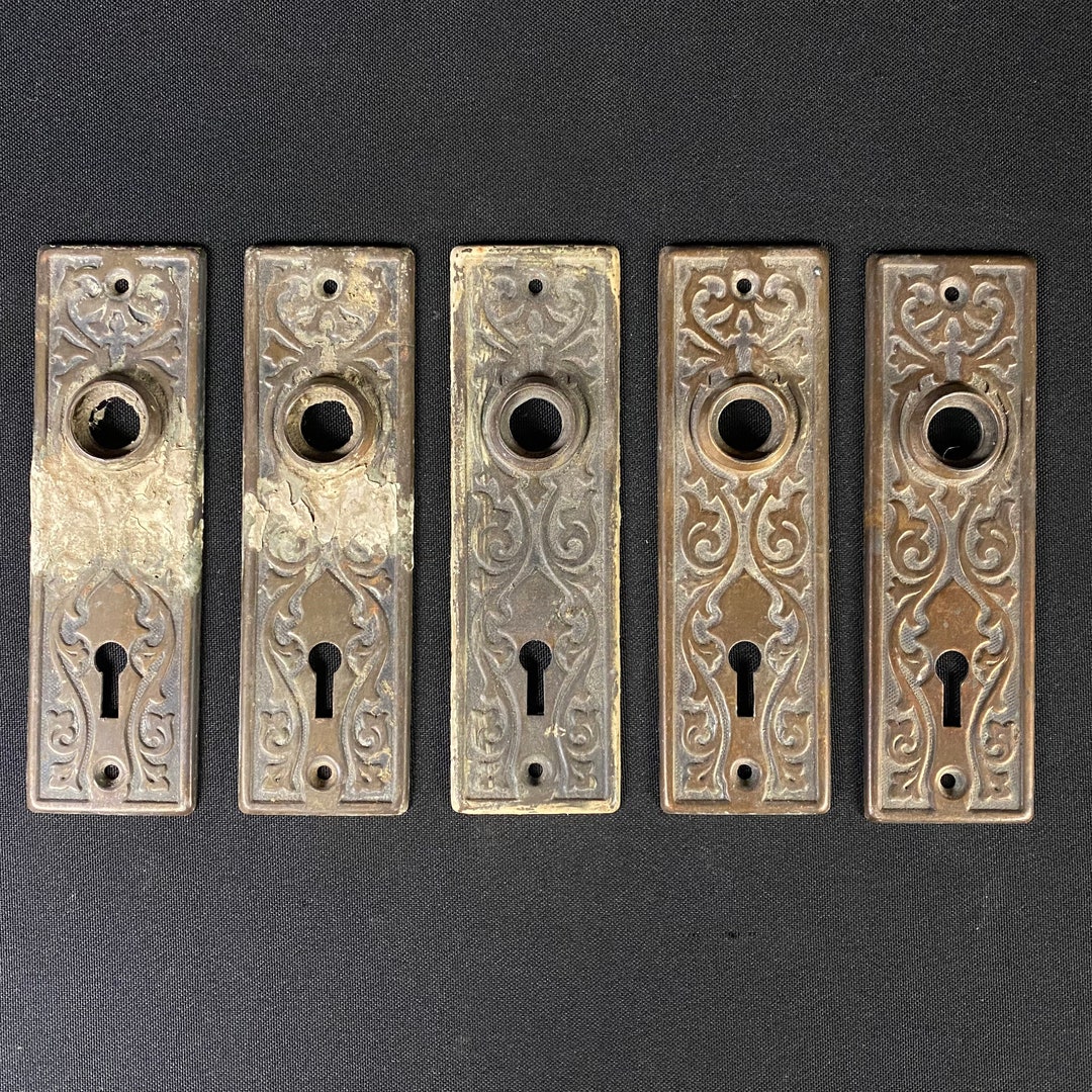 Antique Architectural Salvage Set of 5 Flashed Copper Plated Steel ...