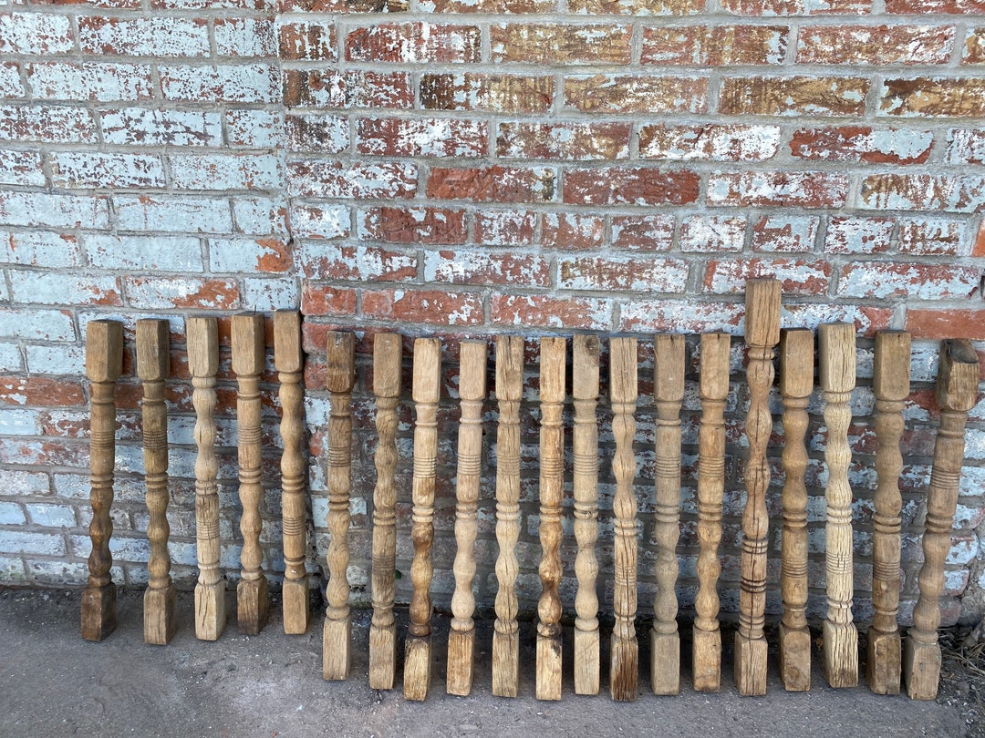 Set of 21 Antique Vintage Wooden Spindles - Etsy