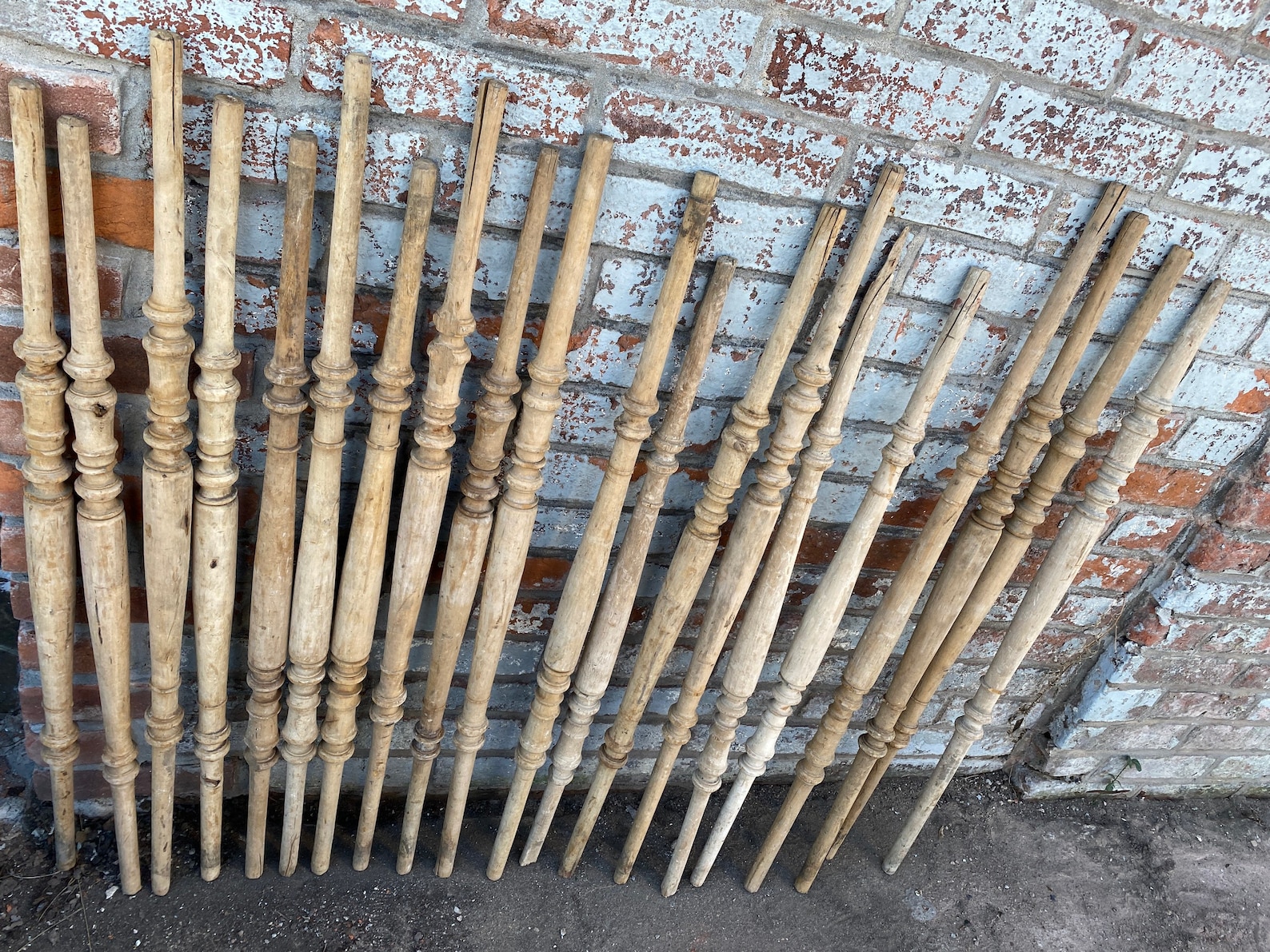 Set of 20 Antique Vintage Wooden Spindles - Etsy
