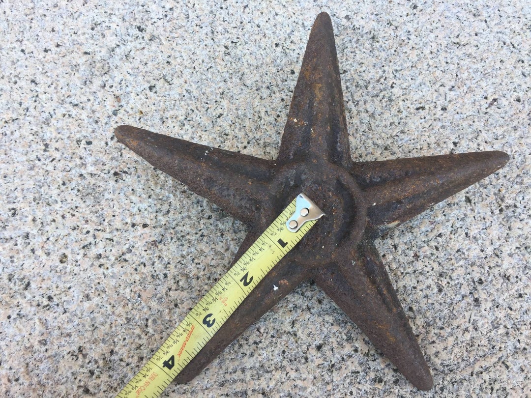 Rustic Antique Architectural Salvage Cast Iron Star Anchor Plate From ...