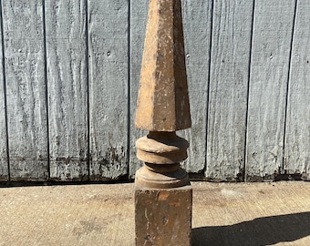 Antique Architectural Salvage Octagonal Oak Wood Tapered Newel Post ...