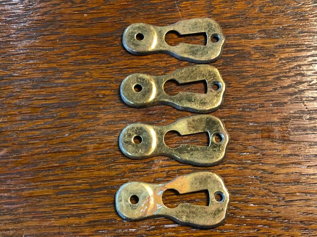 Set of 4 Antique Architectural Salvage Brass Door Keyhole - Etsy