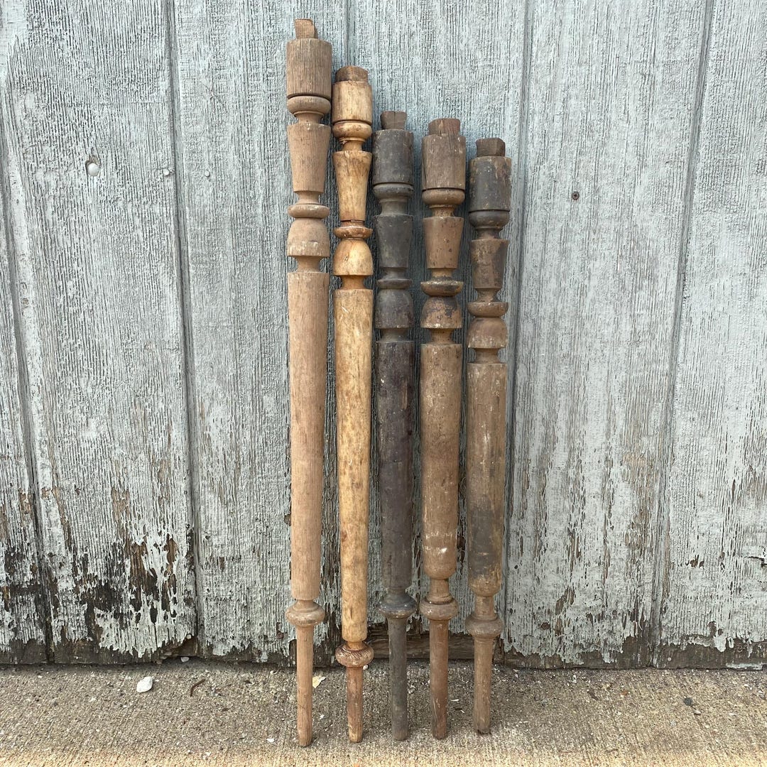 Antique Architectural Salvage Set of 5 Oak Balusters - Etsy