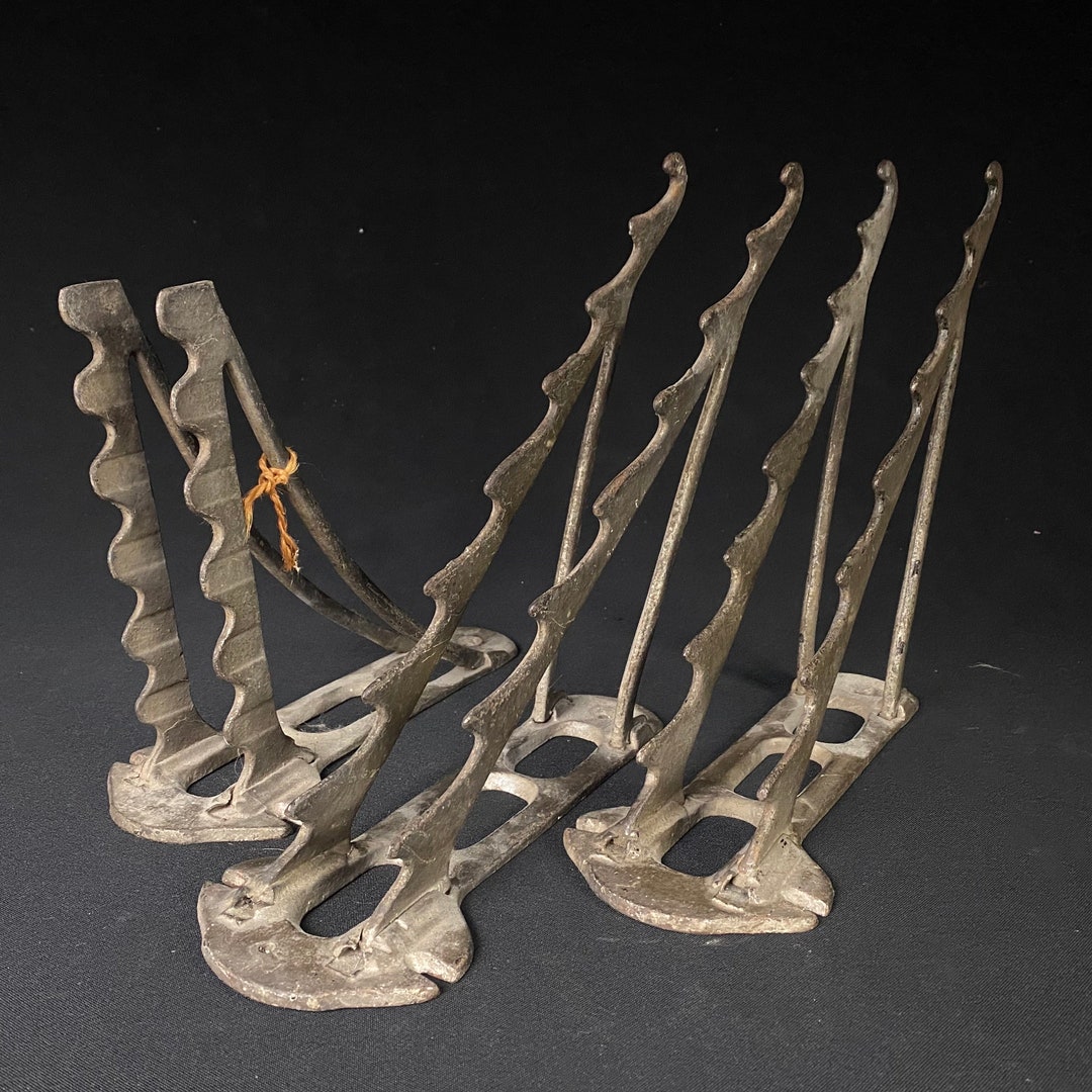 Vintage Cast Iron Set of Horse Tack Harness Angled Bracket Tool Wall ...