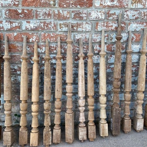 Set of 14 Antique Vintage Wooden Spindles - Etsy