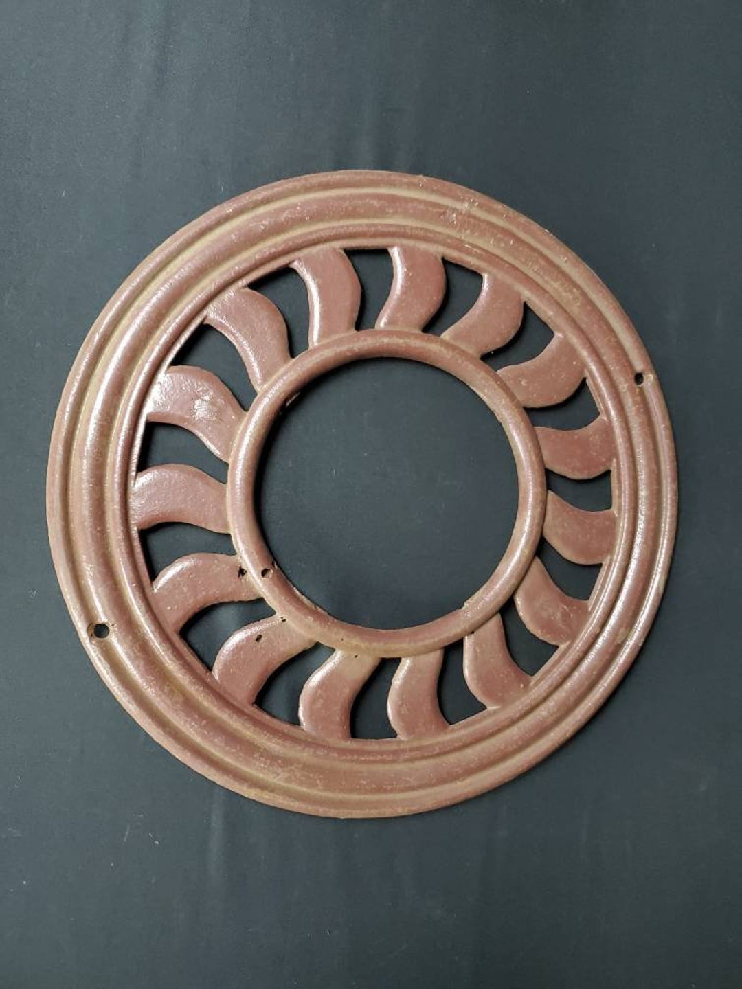 Rustic Antique Vintage Architectural Salvage Round Pipe Stove Collar ...