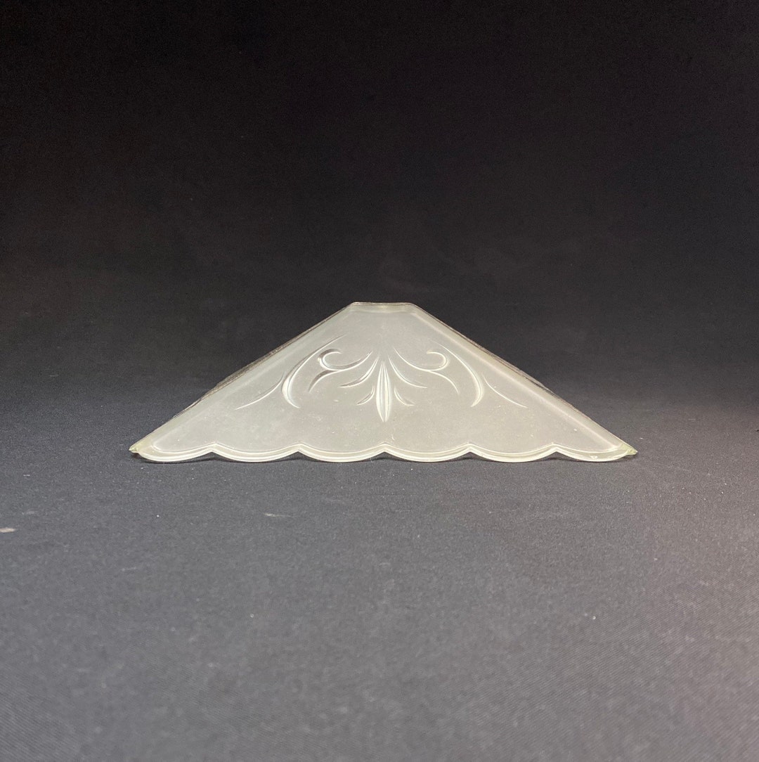 Antique Architectural Salvage Glazed Glass Pyramid Ceiling Light Shade ...