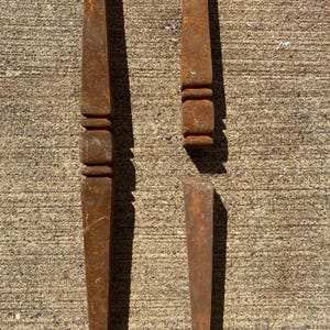Antique Architectural Salvage Cast Iron Rail Posts, With One Broken ...