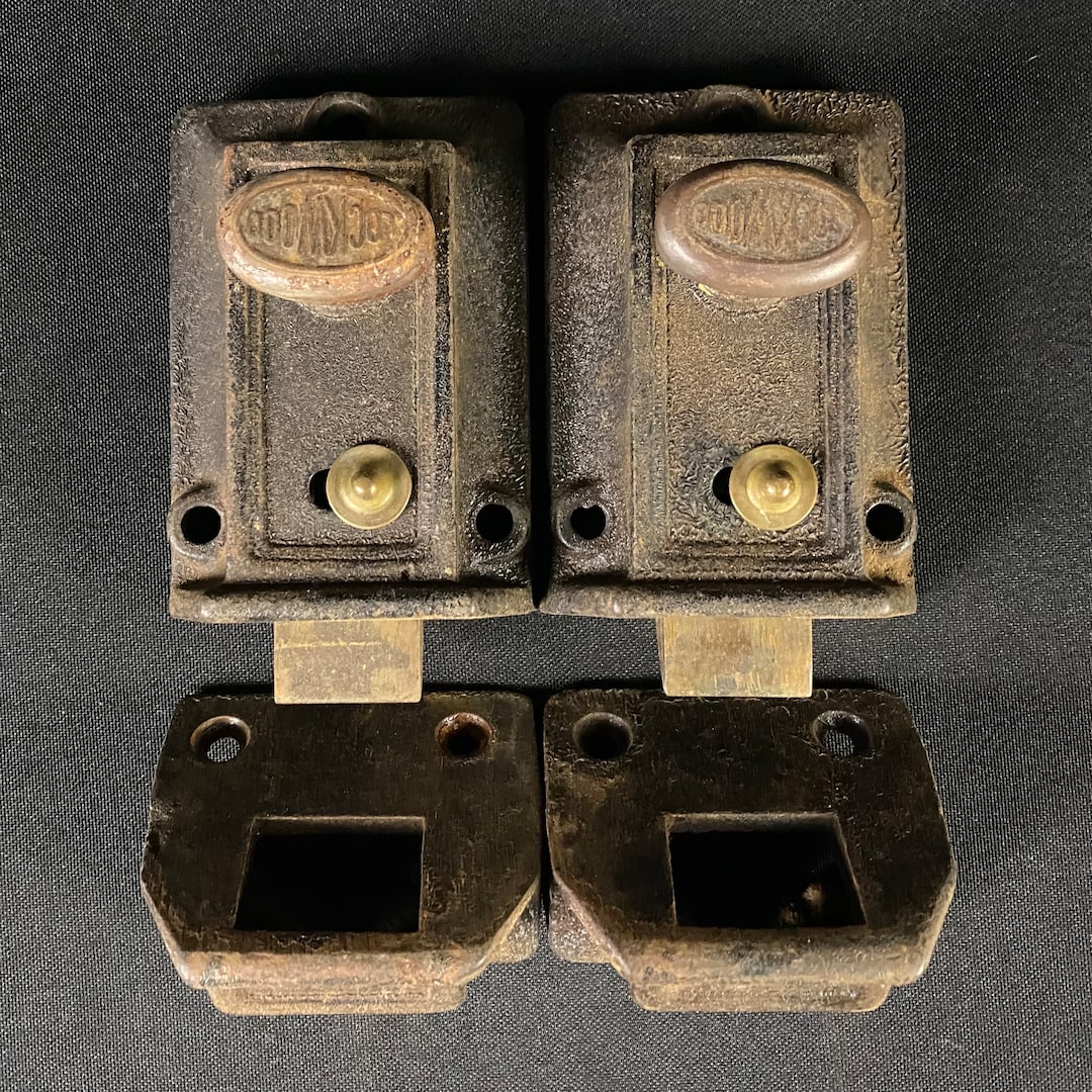 Pair of Rare Antique Lockwood Brand Locks and Latches - Etsy