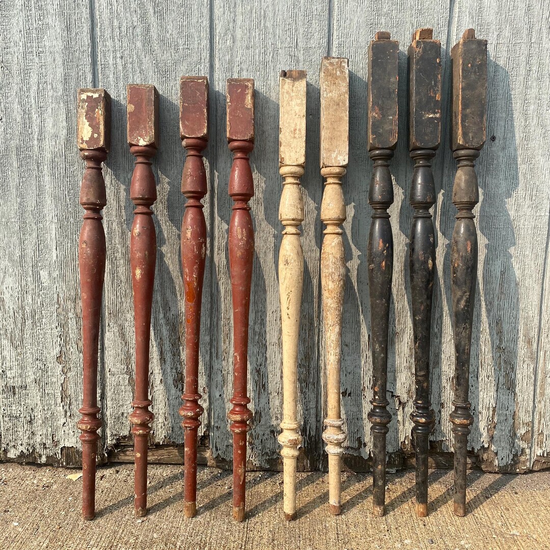 Antique Architectural Salvage Set of 9 Oak Balusters - Etsy