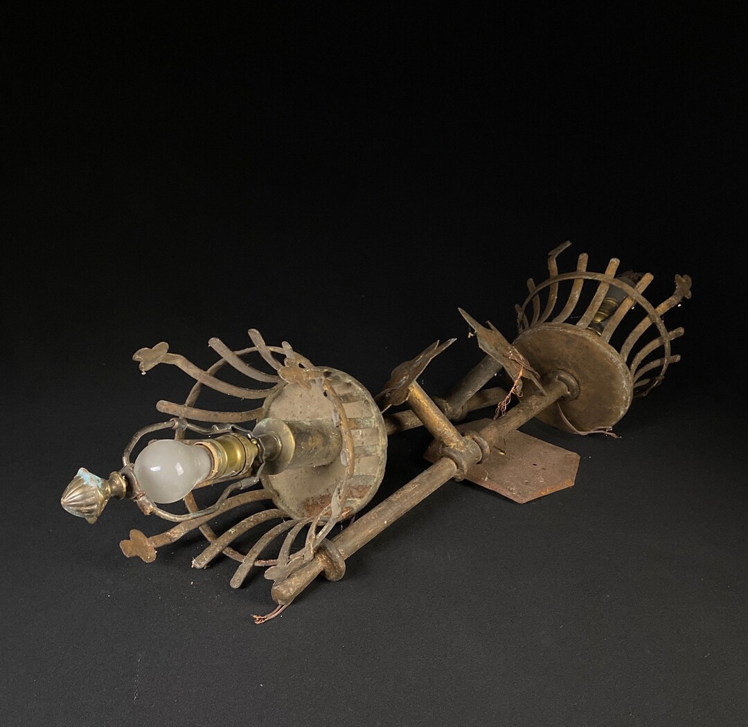 Pair of Antique Architectural Salvage Wall Mount Torch Style Exterior ...