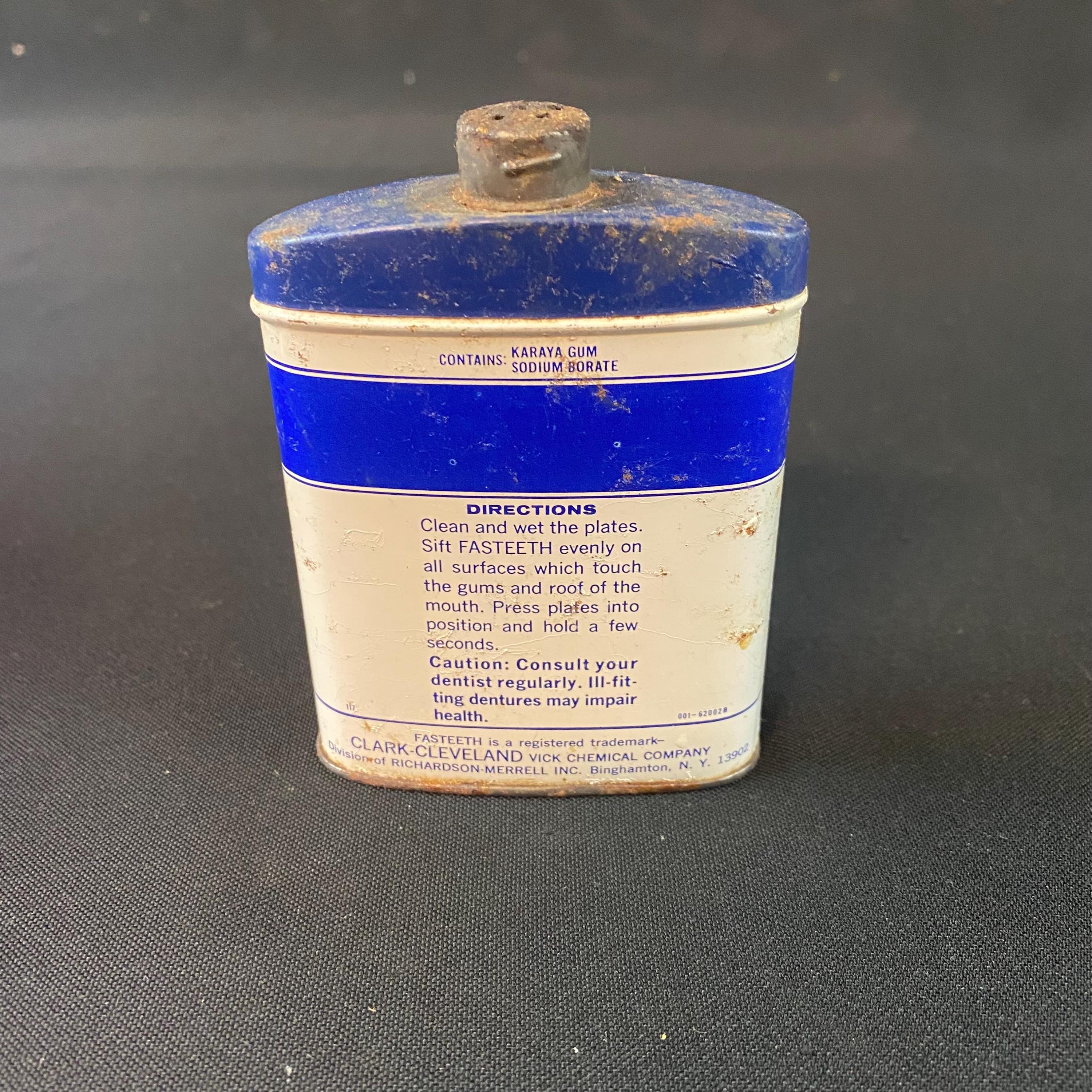 Vintage Fasteeth Denture Adhesive Powder From the Mid- 20th Century ...