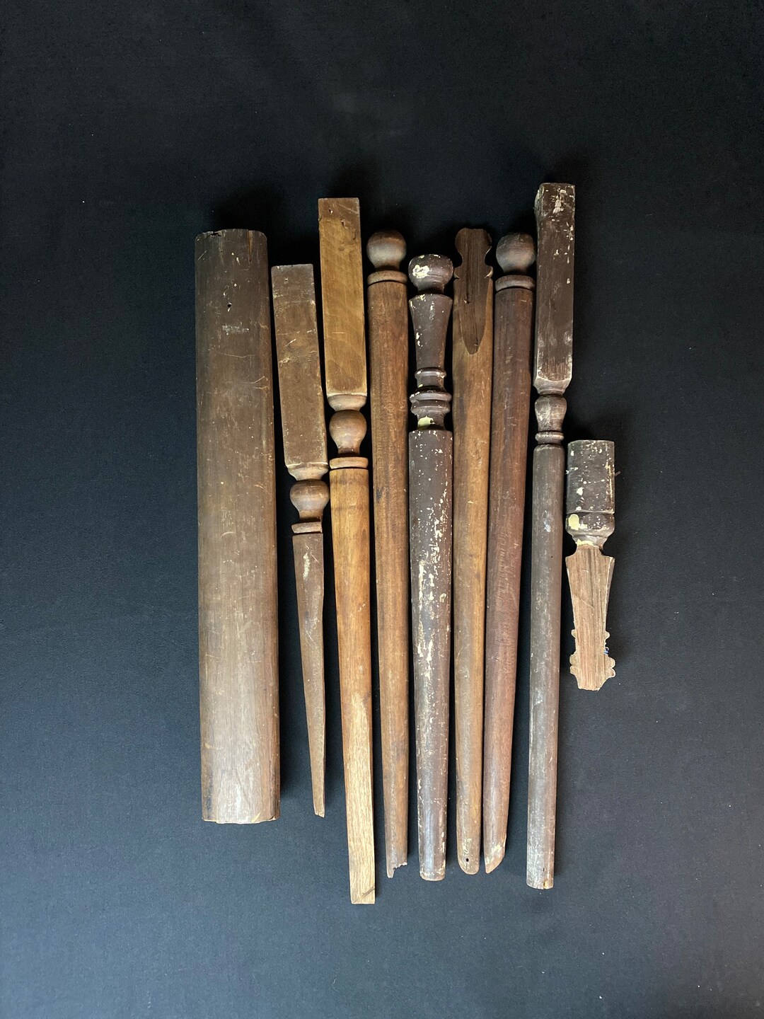 Antique Architectural Salvage Black Walnut Spindle and Rail Segments ...