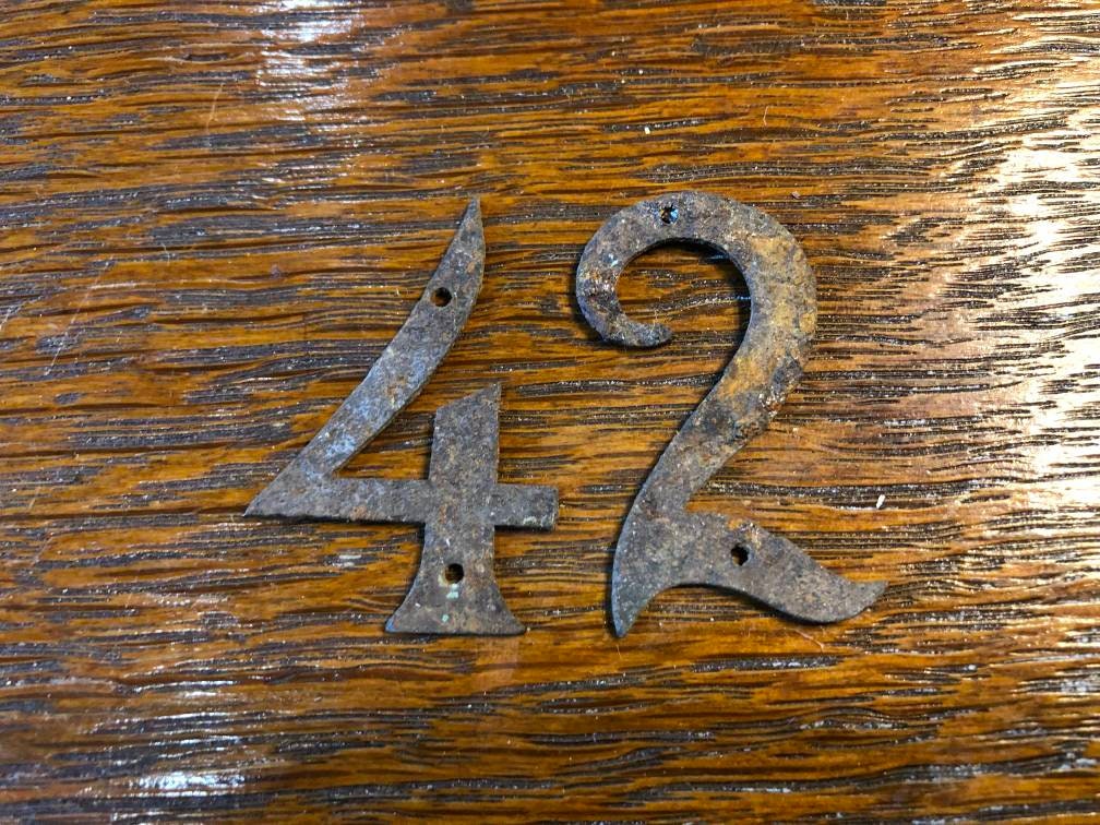 Antique Architectural Salvage Steel Number "42" From the Collection of ...