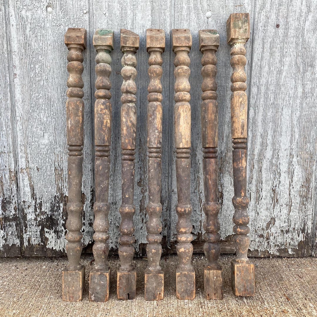 Antique Architectural Salvage Set of 7 Oak Balusters - Etsy