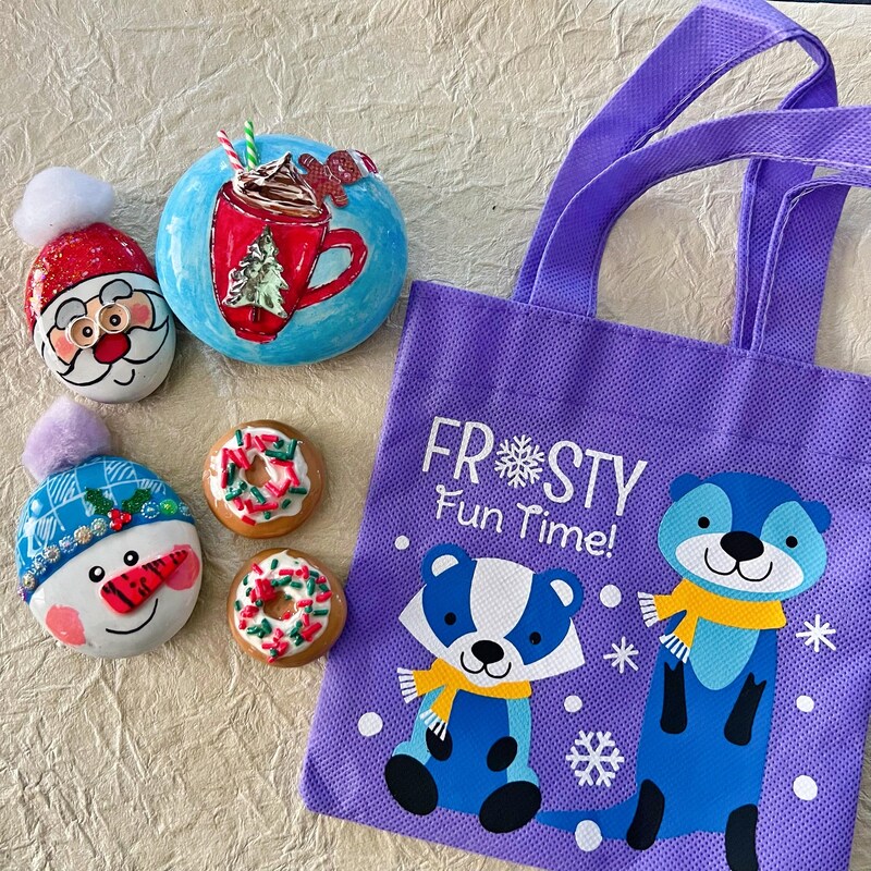 Christmas Painted Rocks - Etsy