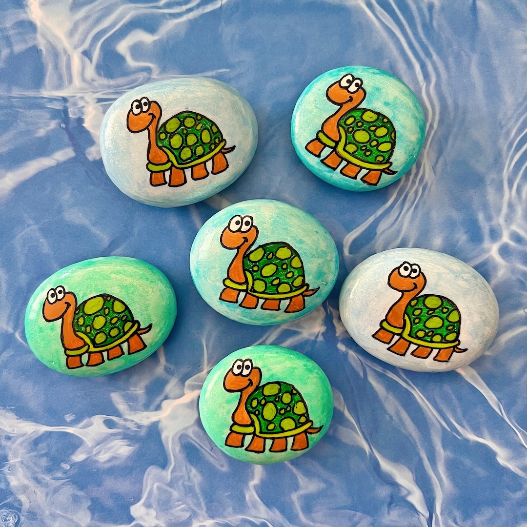 Little Turtle Painted Rocks/magents, Kindness Rocks, Gifts - Etsy