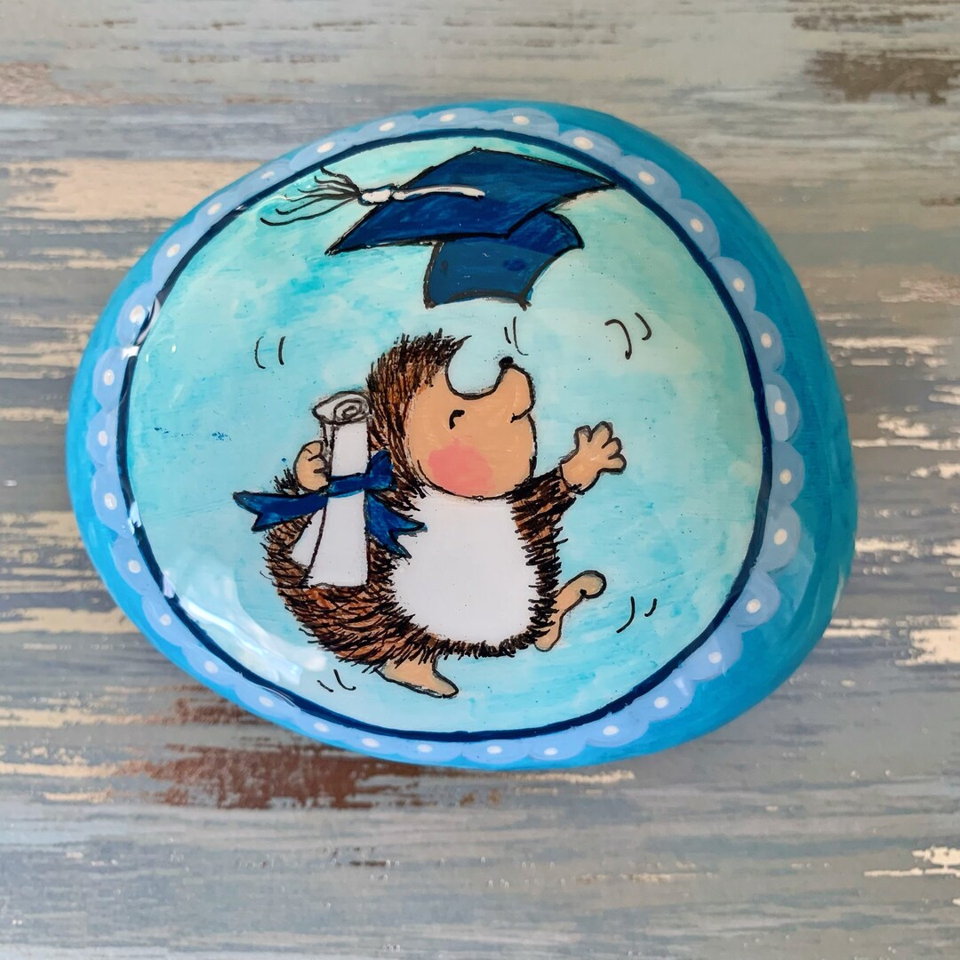 Cute Little Hedgehog Graduation Rock, Perfect Gift for Graduation ...