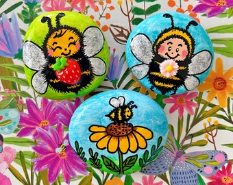 PandaMomRockPainting - Etsy