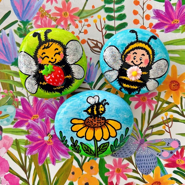 PandaMomRockPainting - Etsy