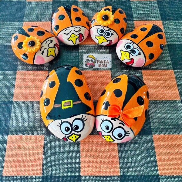 Ladybug Painted Rocks - Etsy