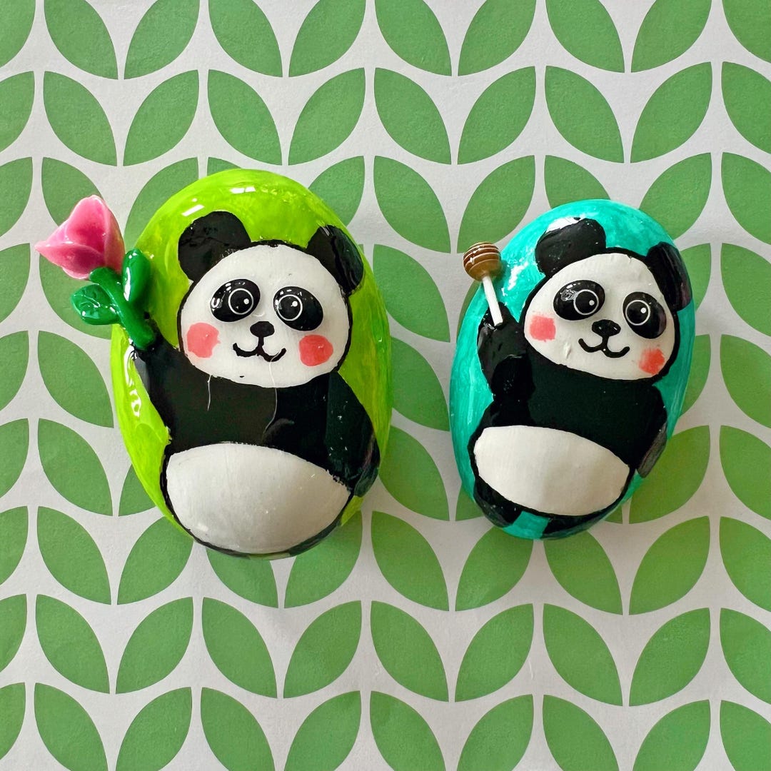 Little Panda Painted Rocks, Kindness Rocks, Gifts - Etsy
