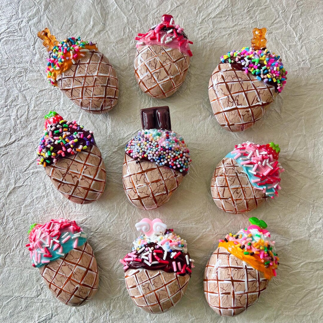 Ice Cream Cone Painted Rocks, Stone Art, Gifts, Kindness Rocks, - Etsy