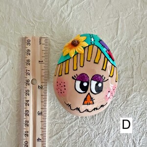 Funny Expression Scarecrow Painted Rocks, Fall/autumn Rocks, Goodie Bag ...