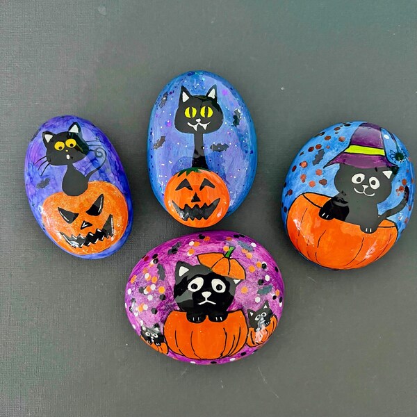 Painted Rocks Cats - Etsy