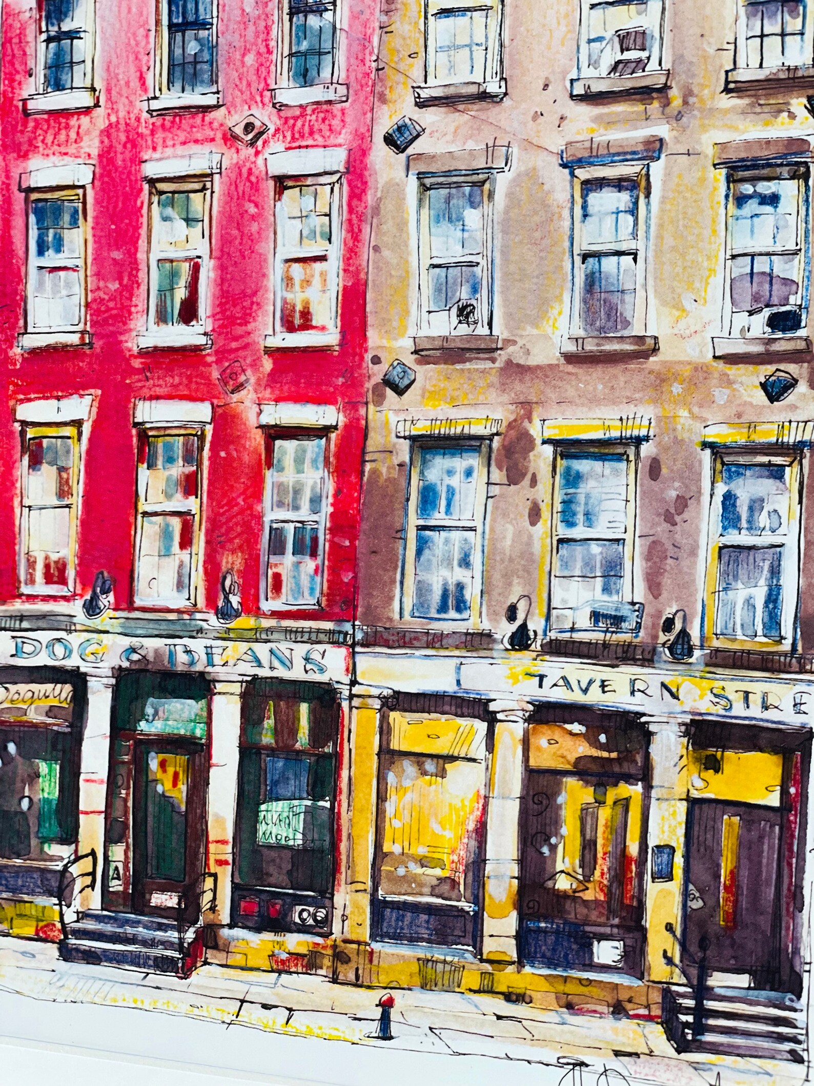 Fashion Street in Soho NYC Watercolor Artwork Giclee Print | Etsy