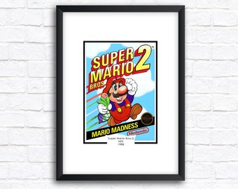 Retro Mario Poster Art - Etsy