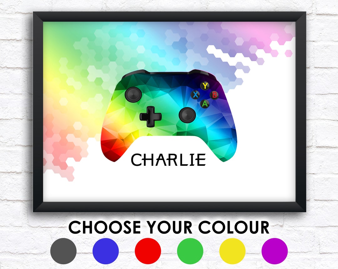 Personalised Xbox One Controller Hex-art Print Wall Art - Etsy
