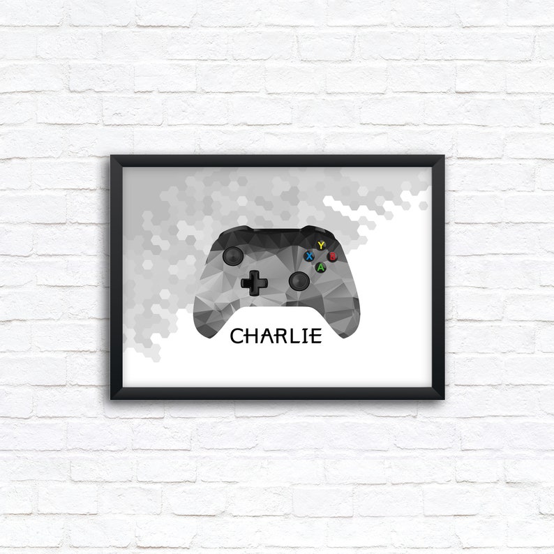Personalised Xbox One Controller Hex-art Print Wall Art | Etsy UK
