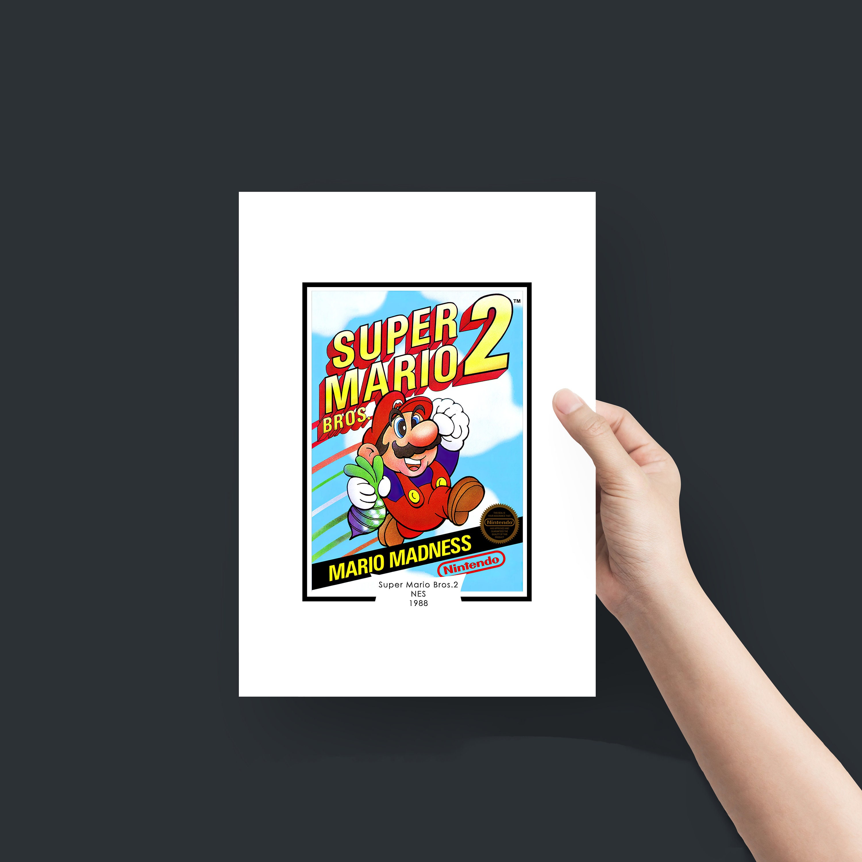 RETRO Super Mario Bros. 2 1988 NES Box Art - Wall Art Posters sold by ...