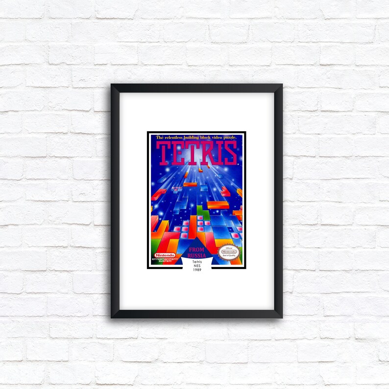 RETRO Tetris 1989 NES Box Art Wall Art Poster A5/A4/A3 - Etsy