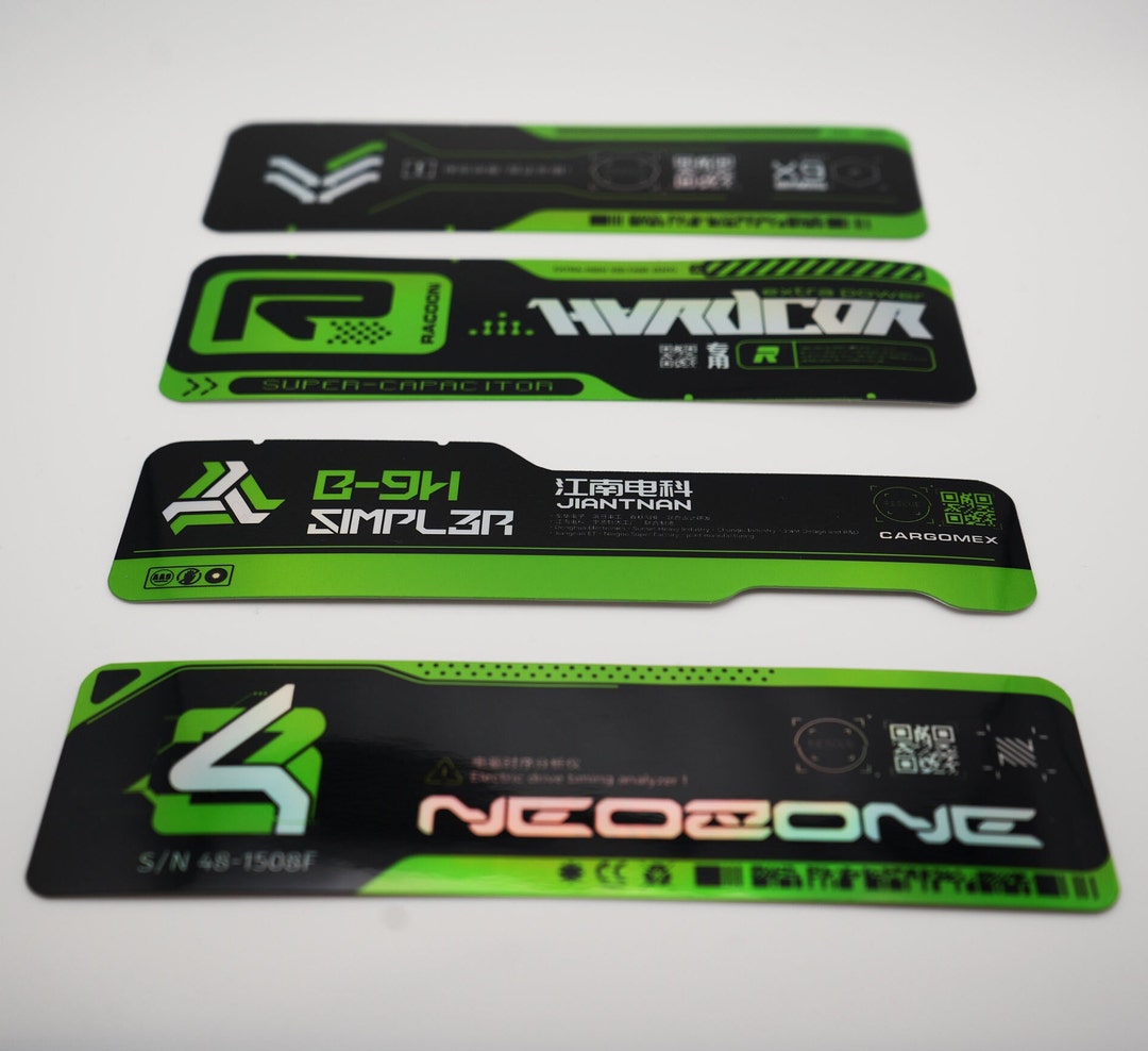 Futuristic Cyberpunk Decal Sticker Set - 4pcs (v8) - Etsy