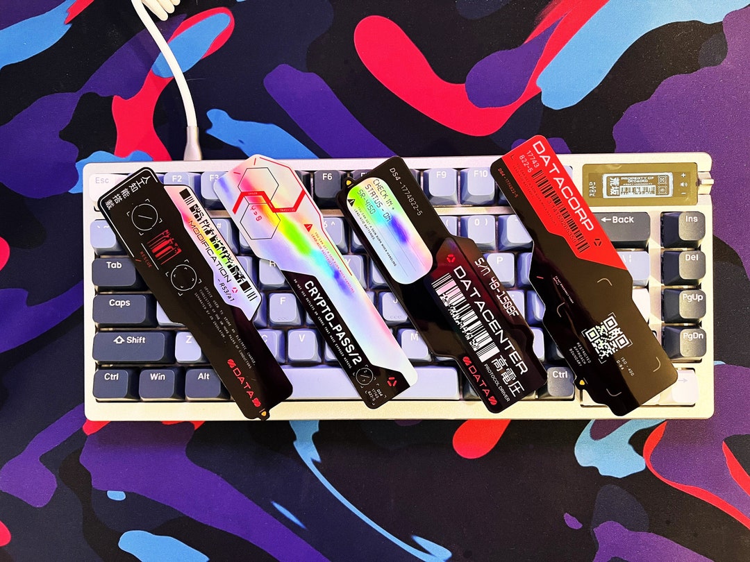 Futuristic Cyberpunk Decal Sticker Set - 4pcs (v14) - Etsy