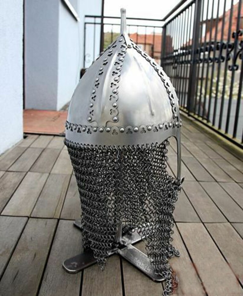 Hand Forged Steel Medieval Norman Viking Knight Helmet With - Etsy