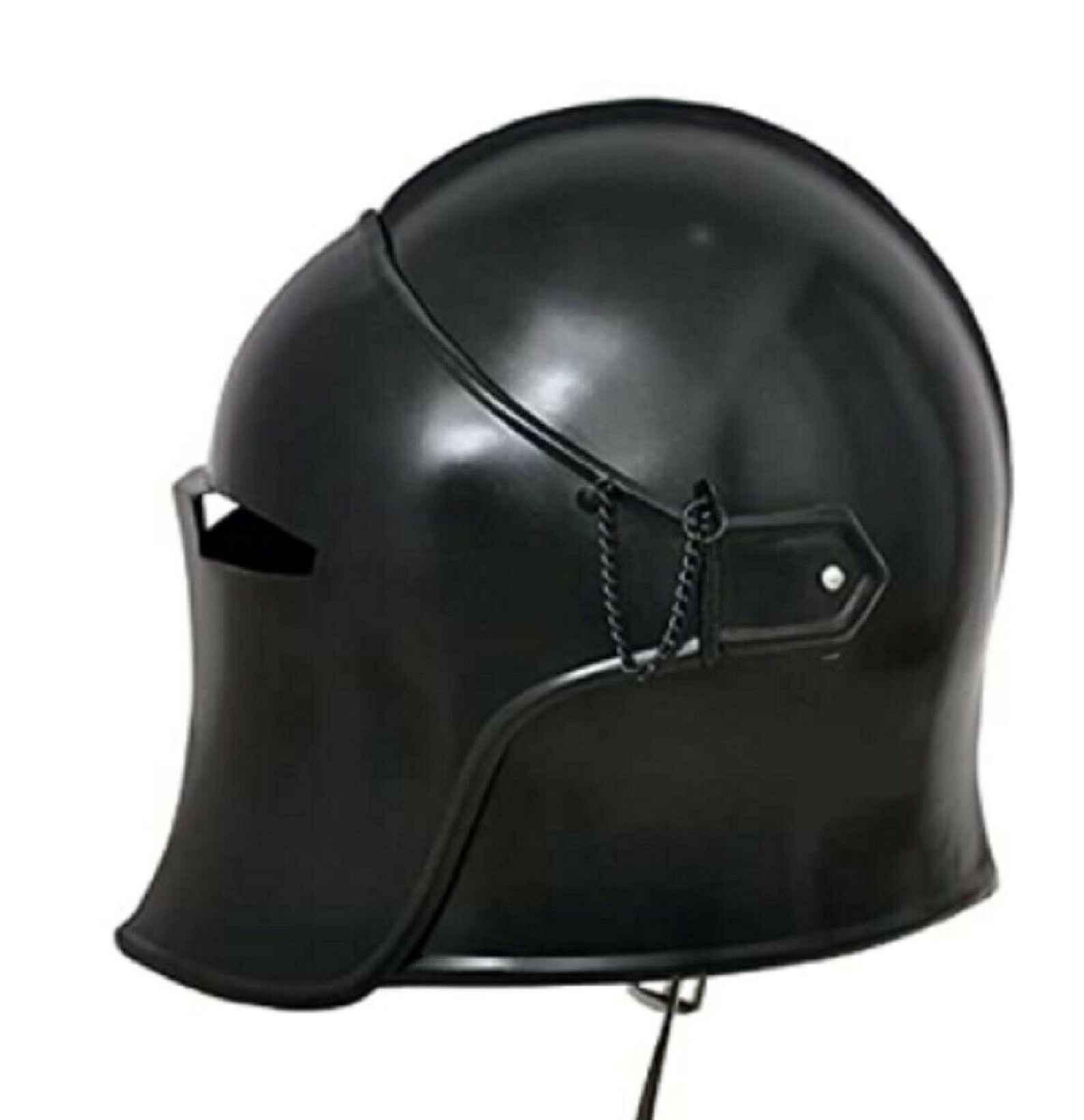 Black GREAT BARBUDA Knight Halloween Helmet Fully Functional - Etsy