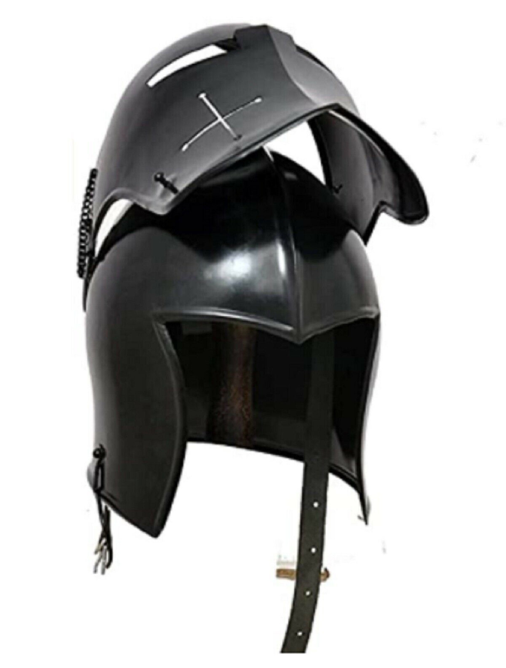 Black GREAT BARBUDA Knight Halloween Helmet Fully Functional - Etsy