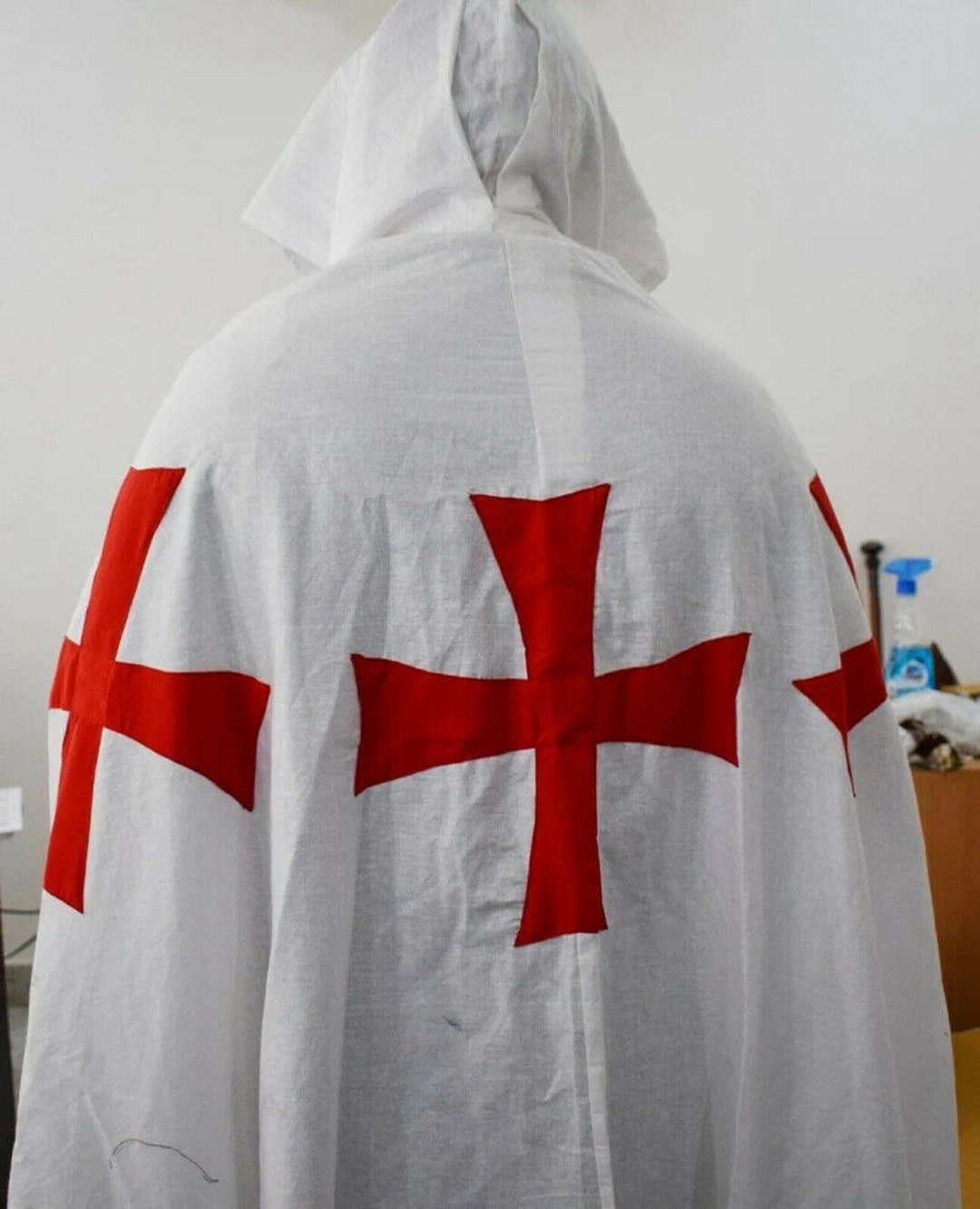 Medieval Crusader Templar Tunic Knights Clothe Black, Red & White ...