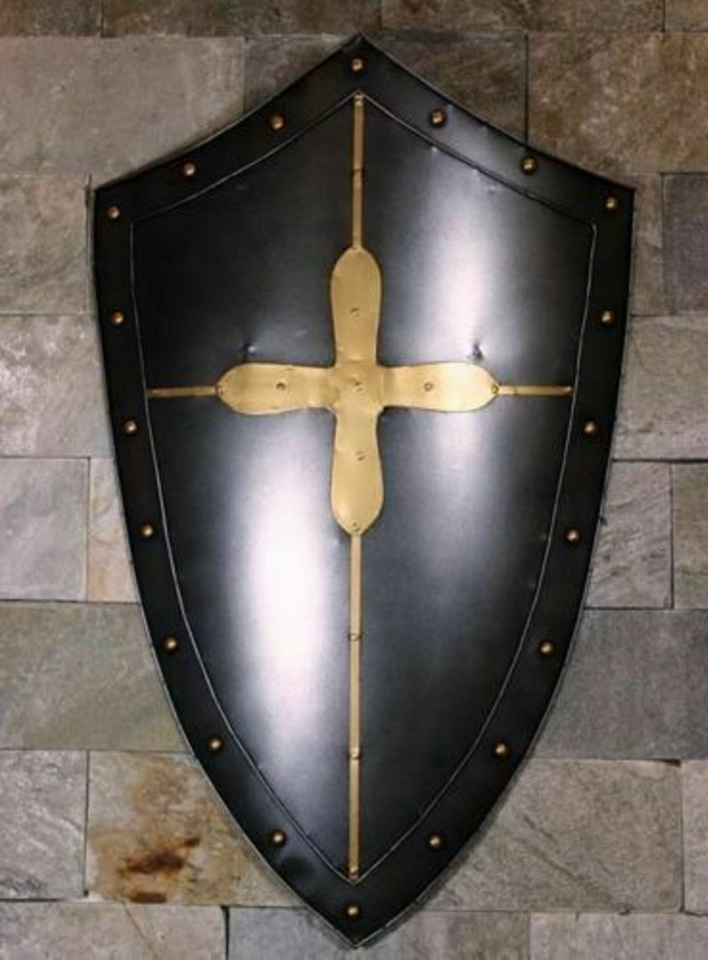 Medieval Knight Black Heater Shield Battle Warrior Shield 18 - Etsy