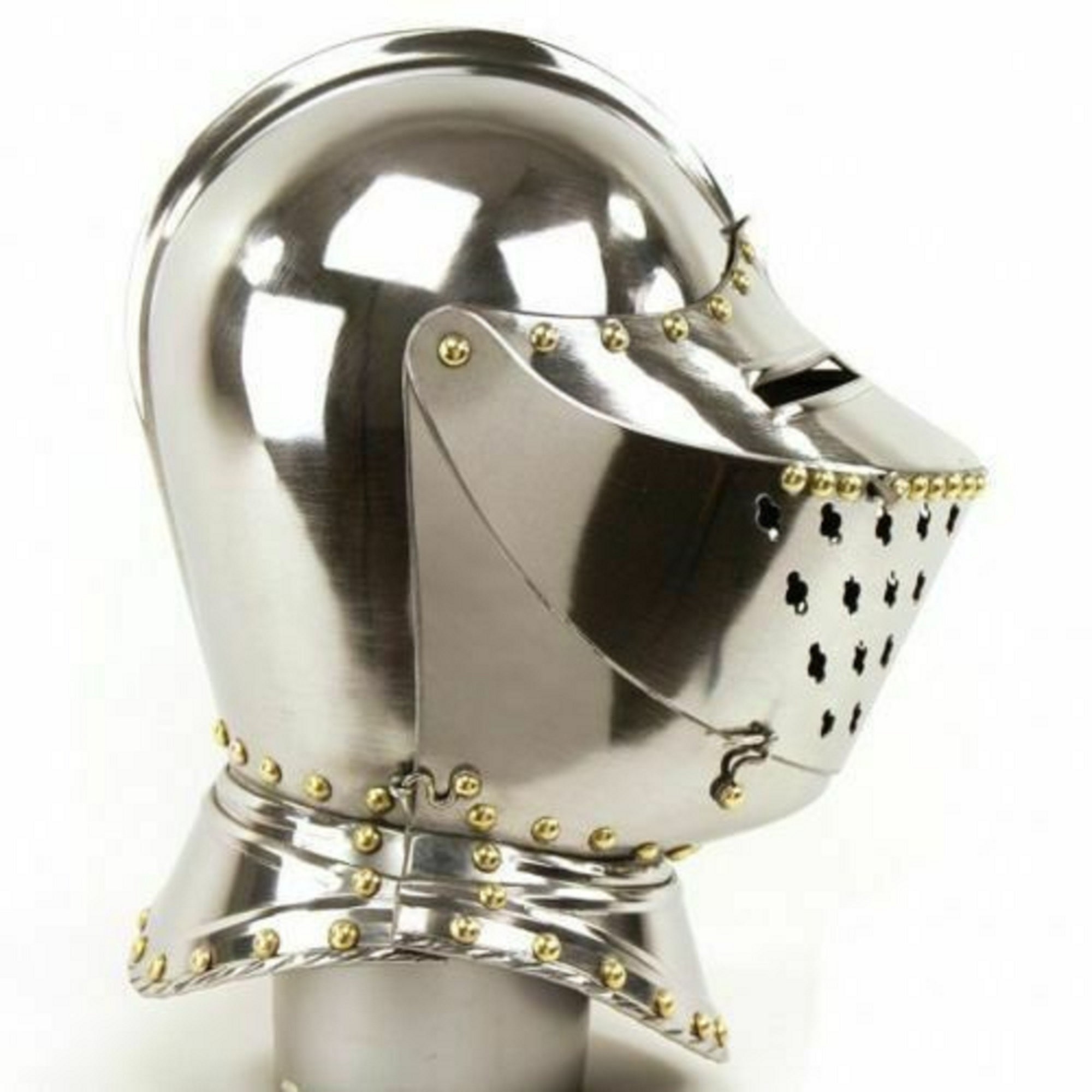 Medieval Knight Full Face Helmet Armor Crusader Helm New | Etsy