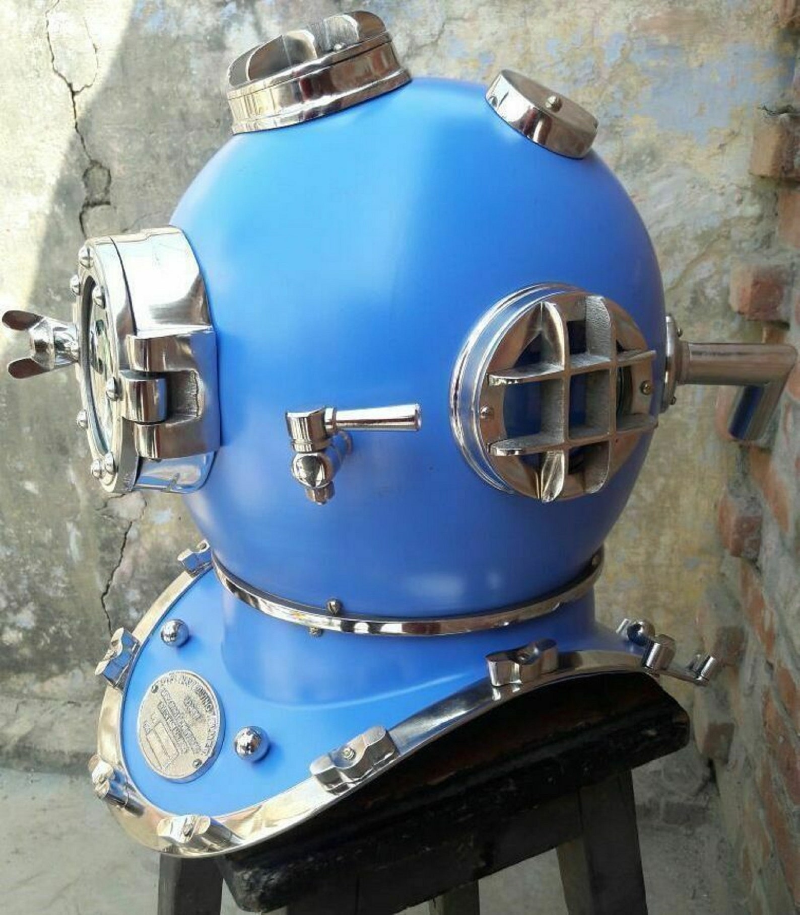 Navy Blue Diving Helmet Deep Sea Scuba Boston US Navy Mark V | Etsy