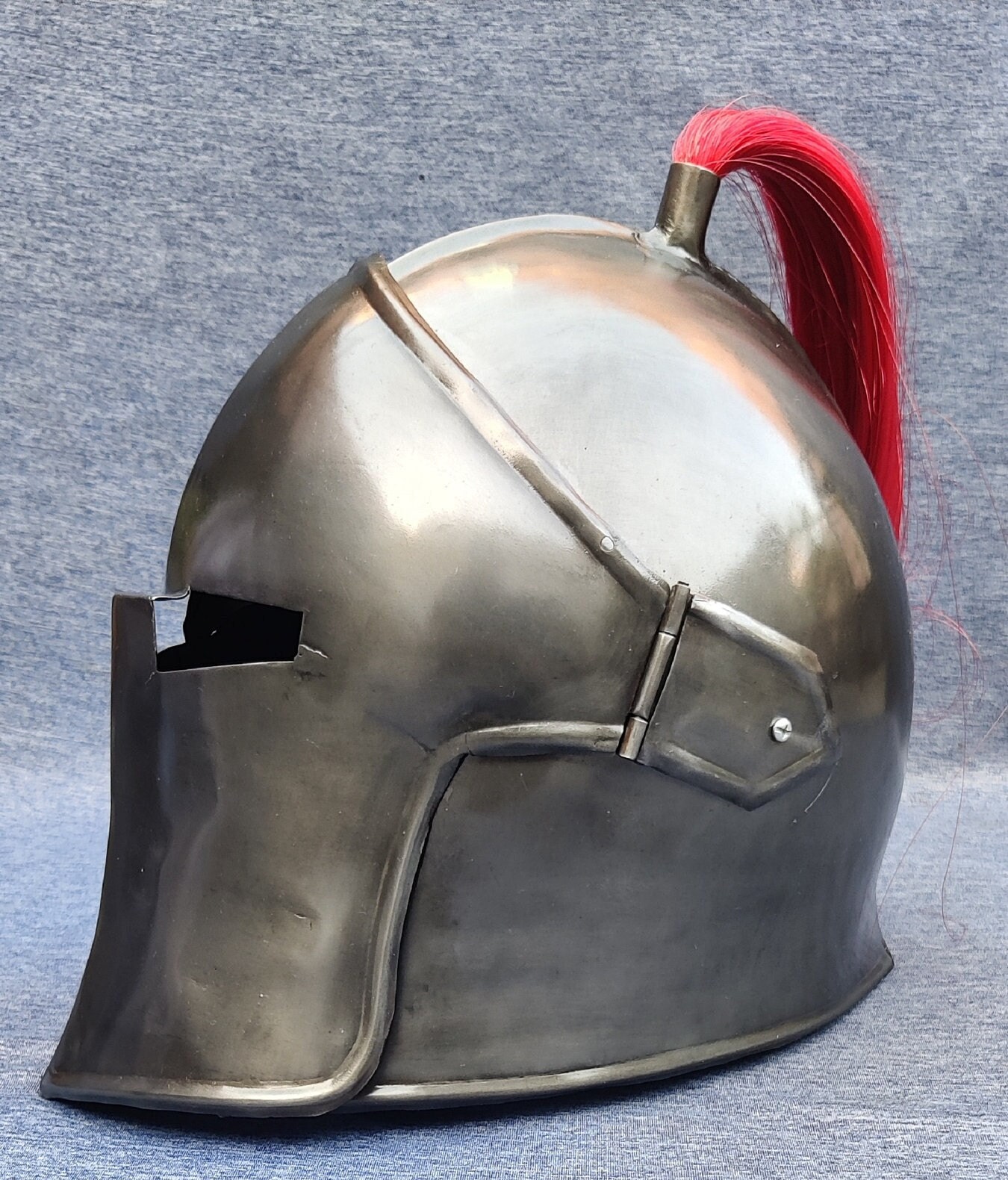 GREAT BARBUDA Knight Halloween Helmet With Plume Functional - Etsy